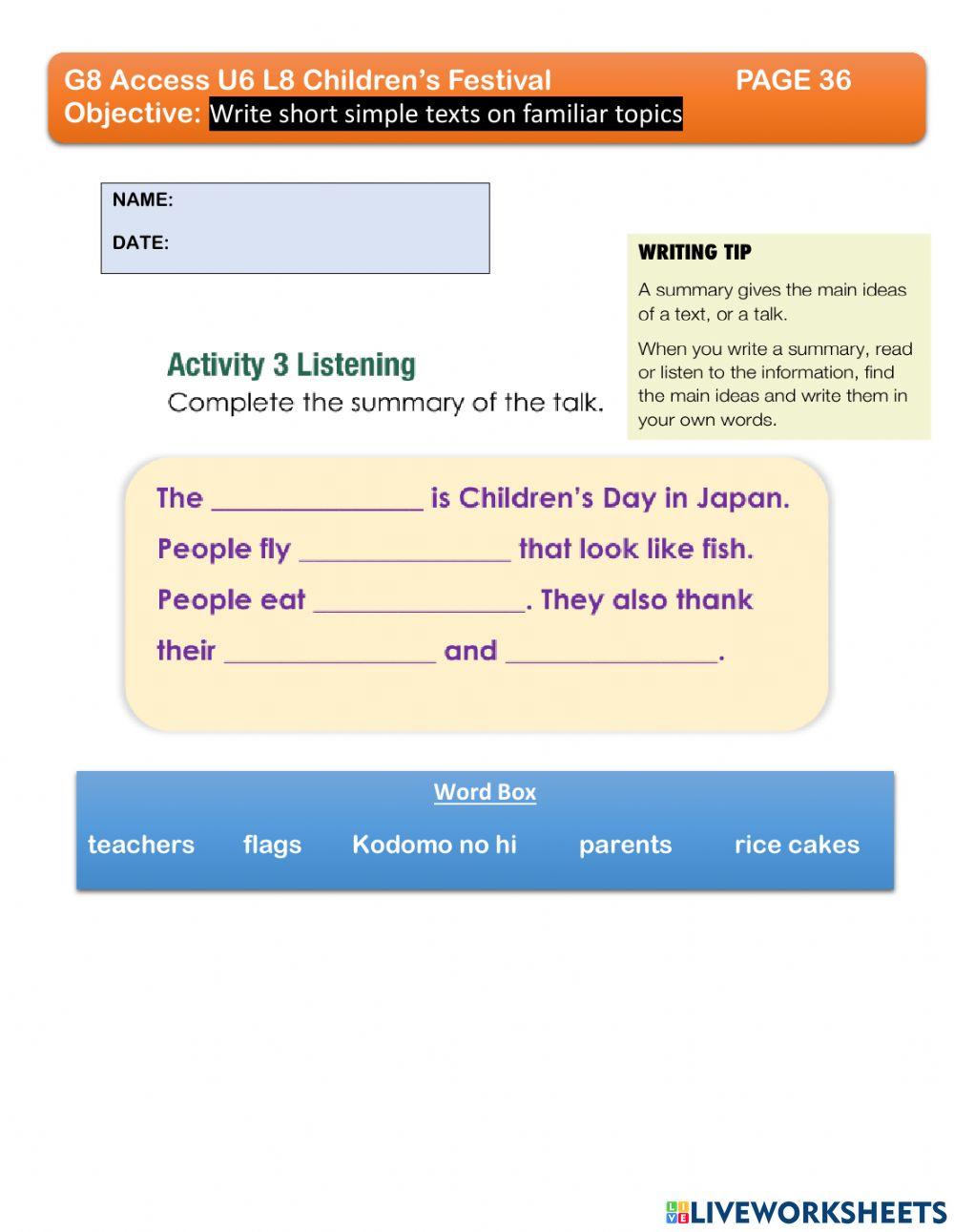 707287 | GR8 Access Activity 3 U6 L8 | jtatum