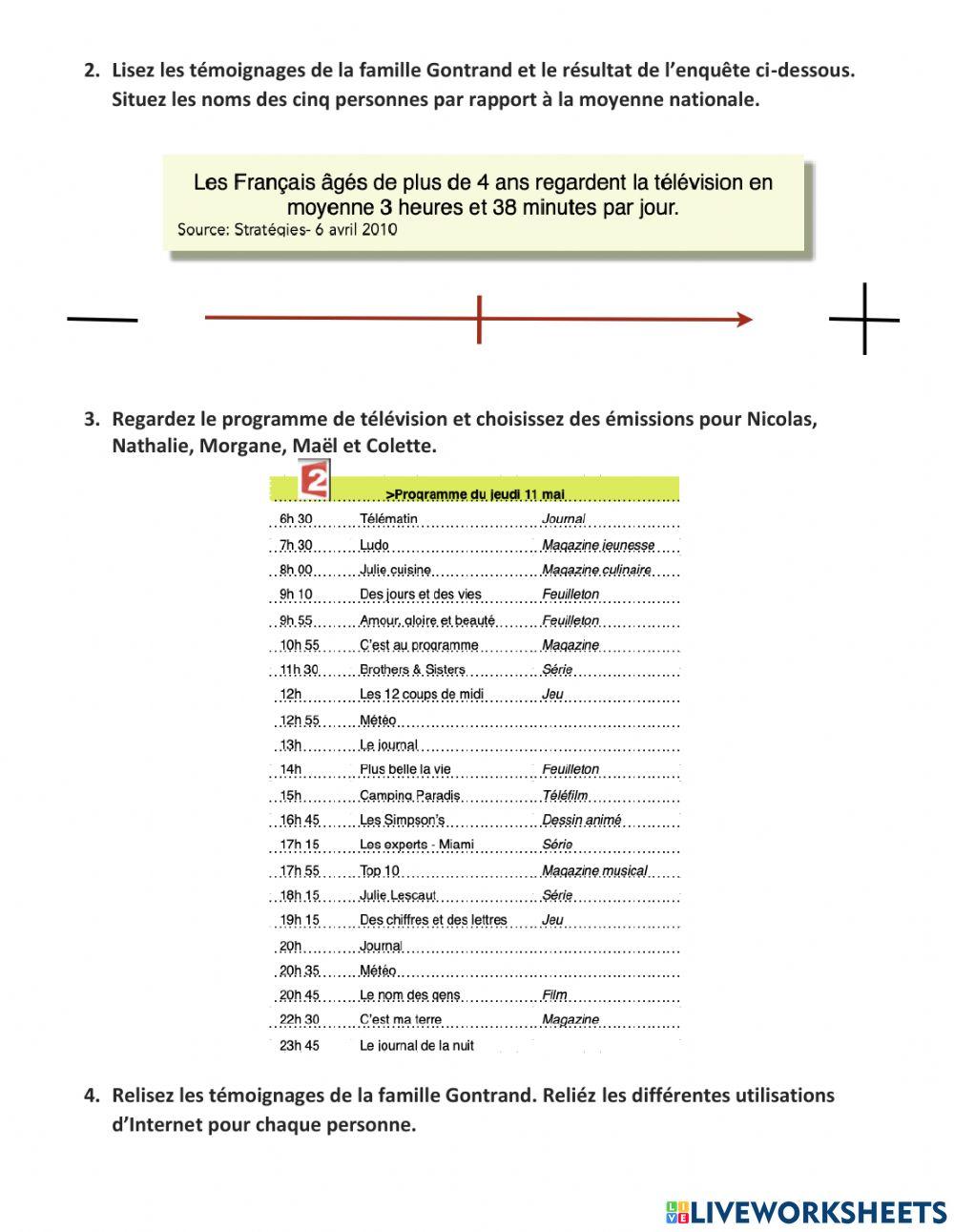 Parler de ses habitudes online exercise for | Live Worksheets