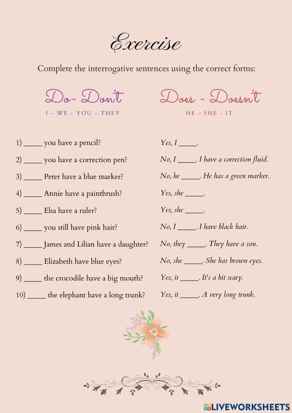 has question sentence