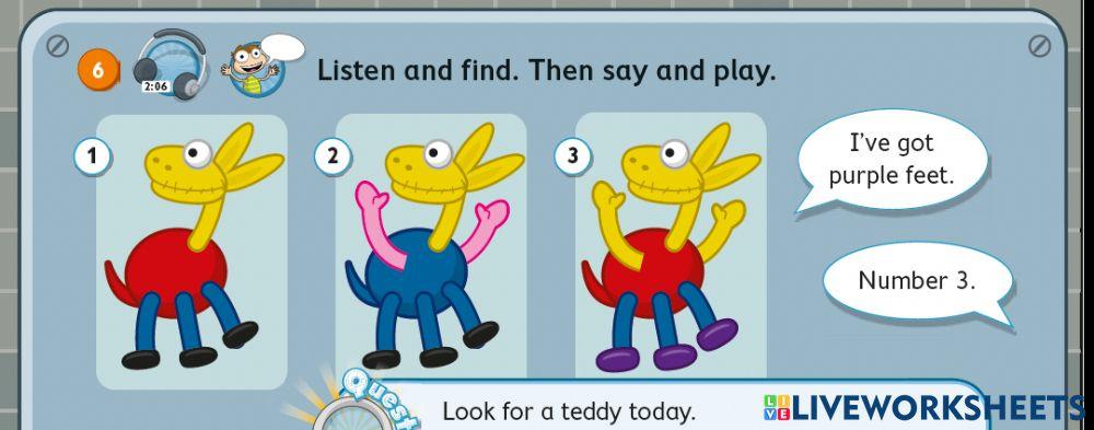 Listen and find online exercise for | Live Worksheets