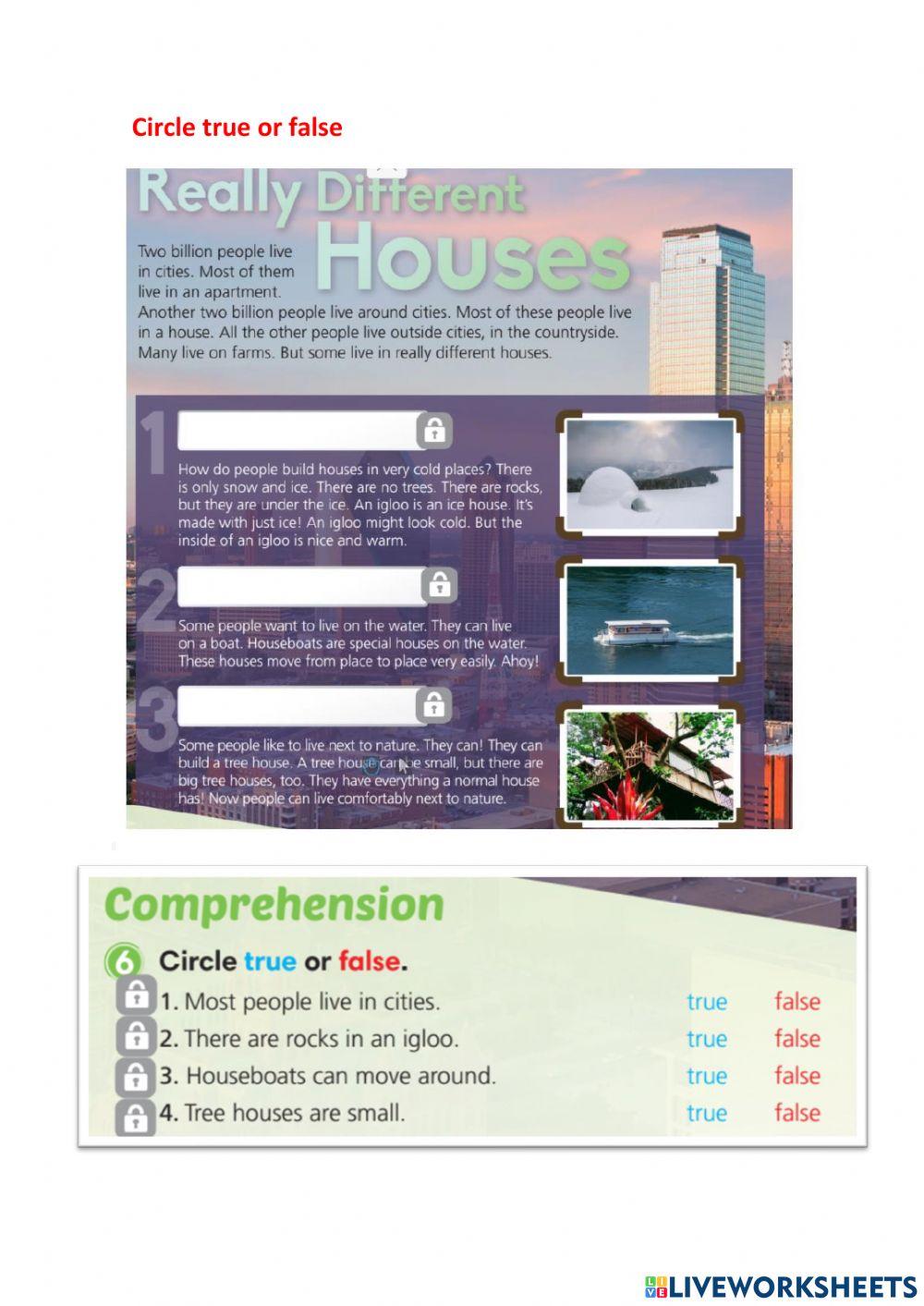 Reading online exercise for elementary | Live Worksheets