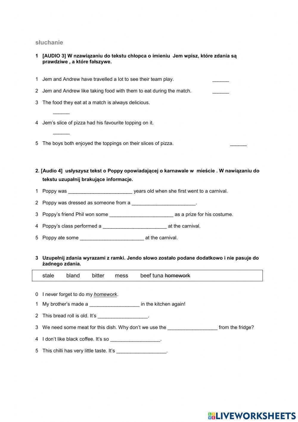 708693 | 7 Unit 3-4 | EwaBobowska | LiveWorksheets