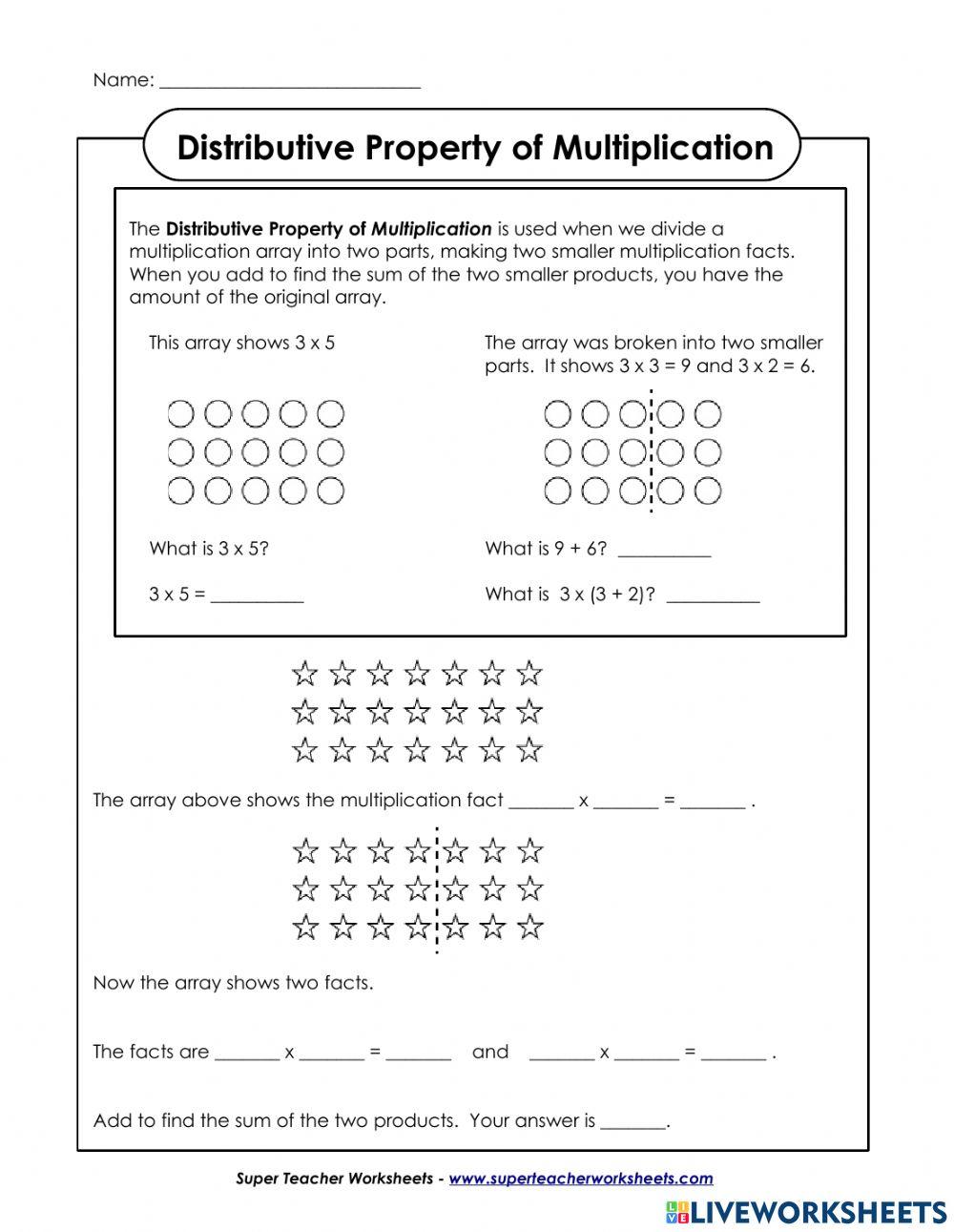 distributive property array