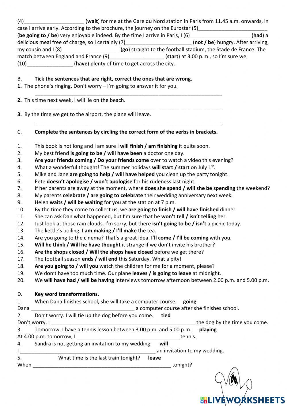 E Grammar 6 worksheet | Live Worksheets