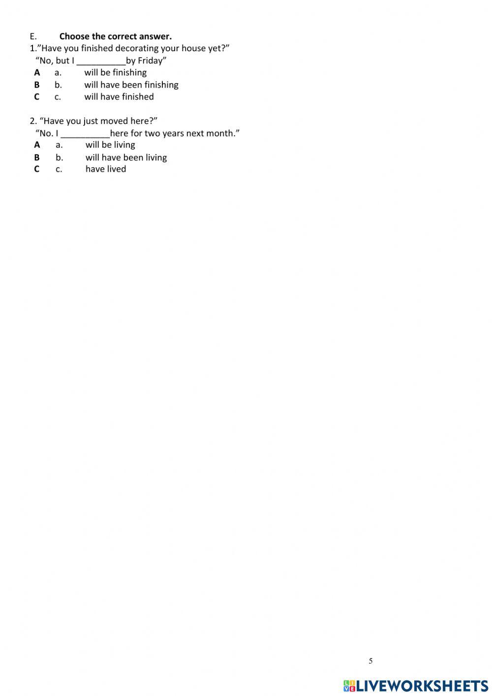 E Grammar 6 worksheet | Live Worksheets