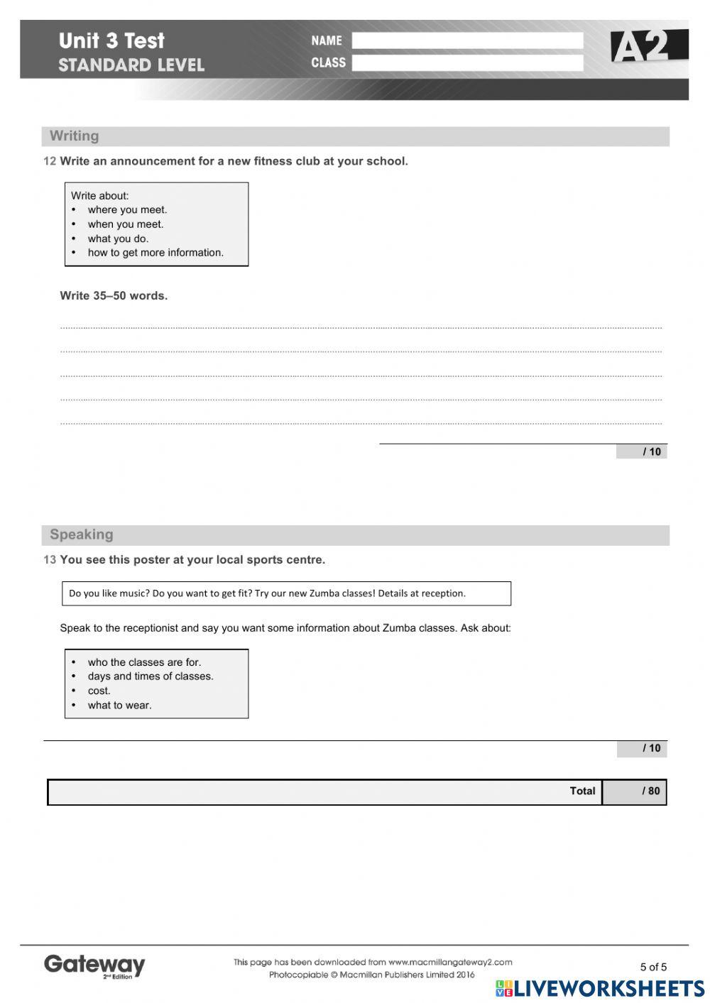 6451994 | Gateway A2 Unit Test 3 | Tatiana