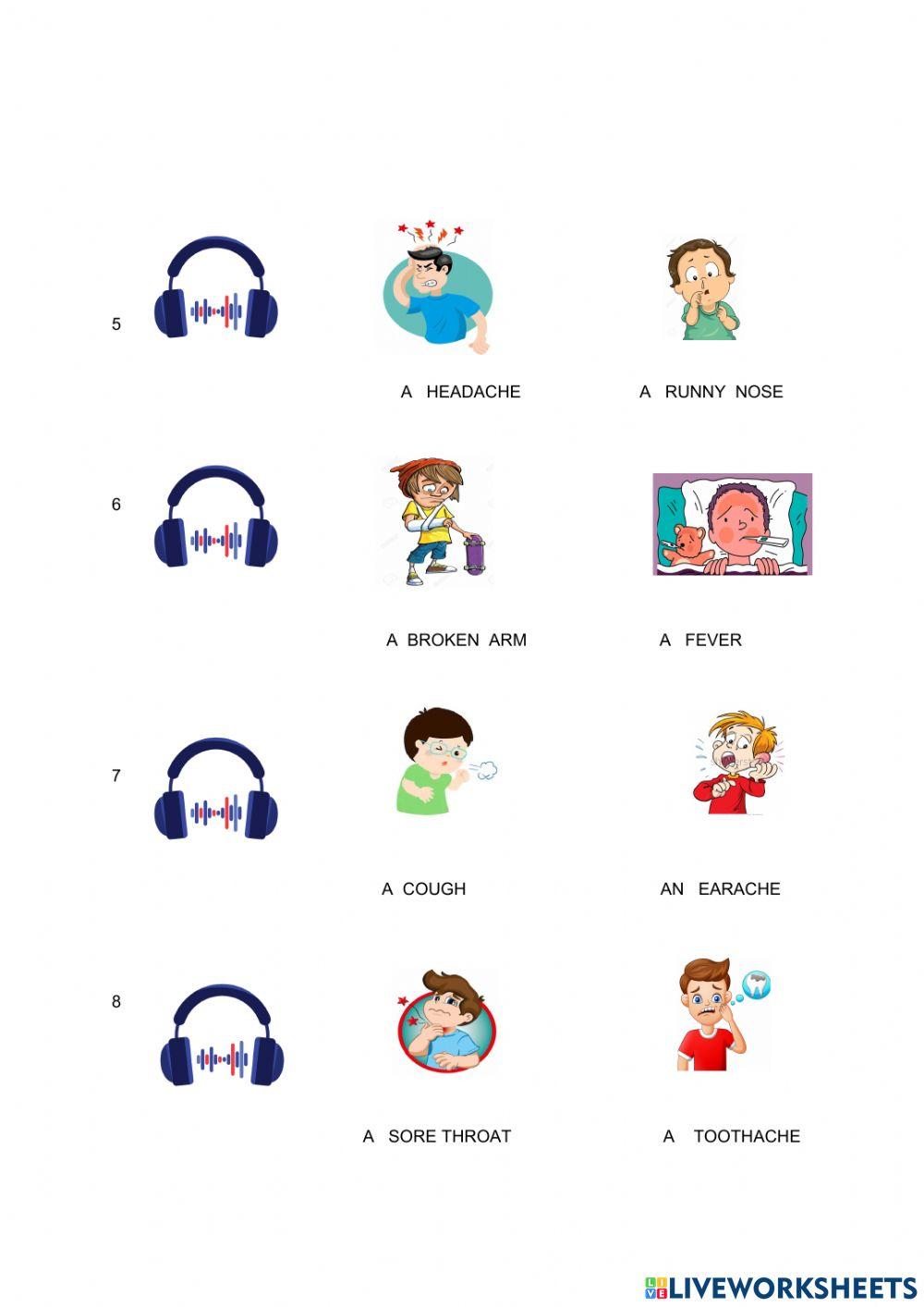 Health Problems interactive worksheet for 4°ABC | Live Worksheets