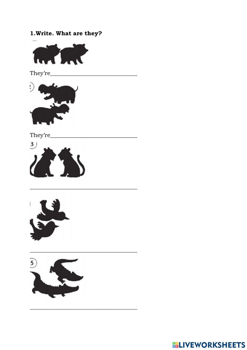 Animals online exercise for grade 1 | Live Worksheets