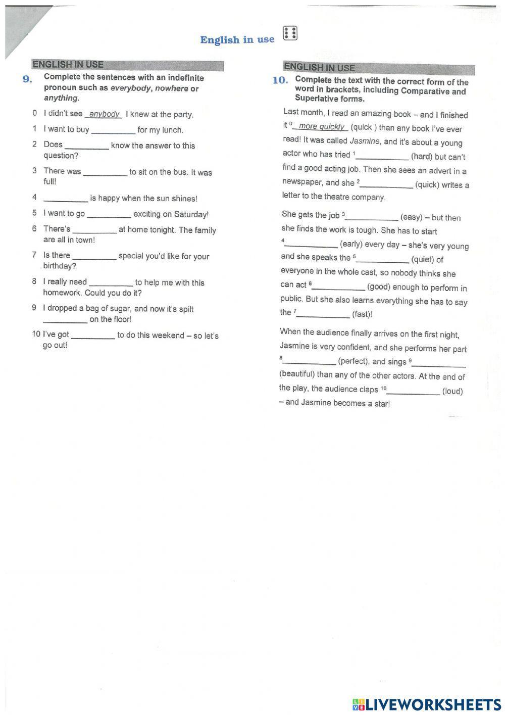 Revision U1-4 G… | Free Interactive Worksheets | 771785