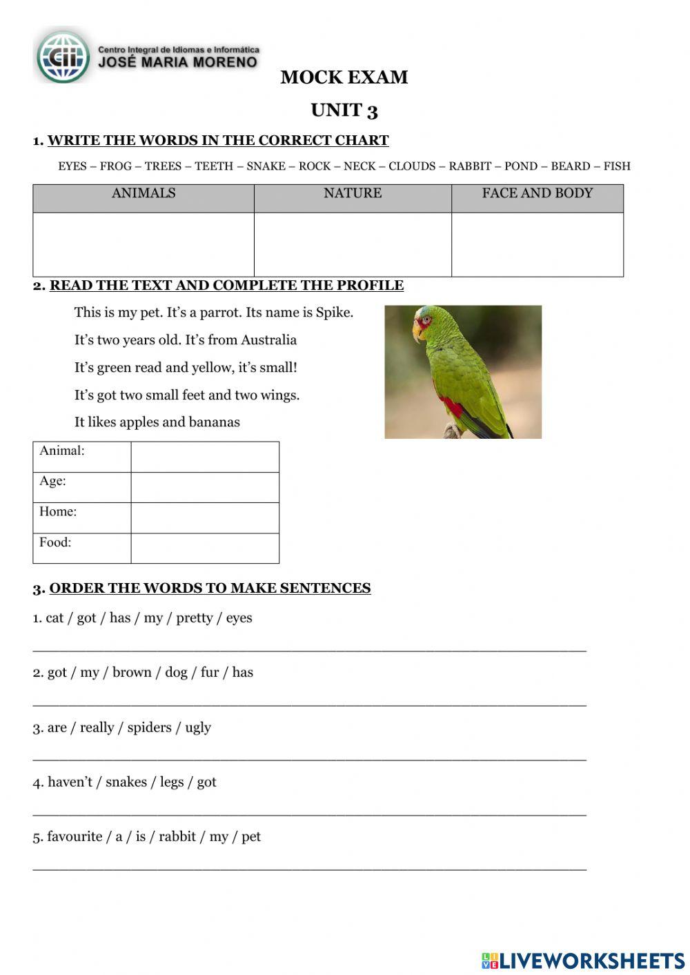 Mock 3 - Poptropica 2 worksheet | Live Worksheets