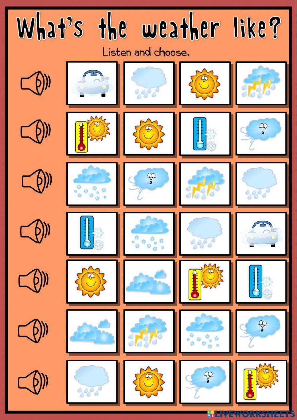 The Weather | LiveWorksheets | 772467