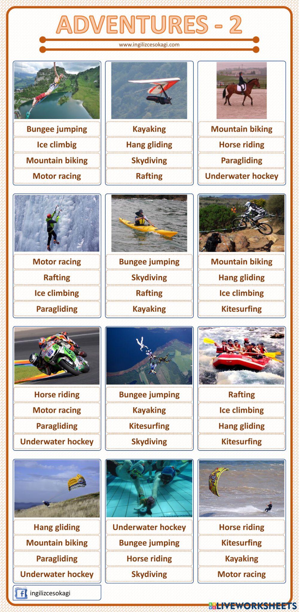 772811 | Adventurous Activities - 2 | ingilizcesokagi