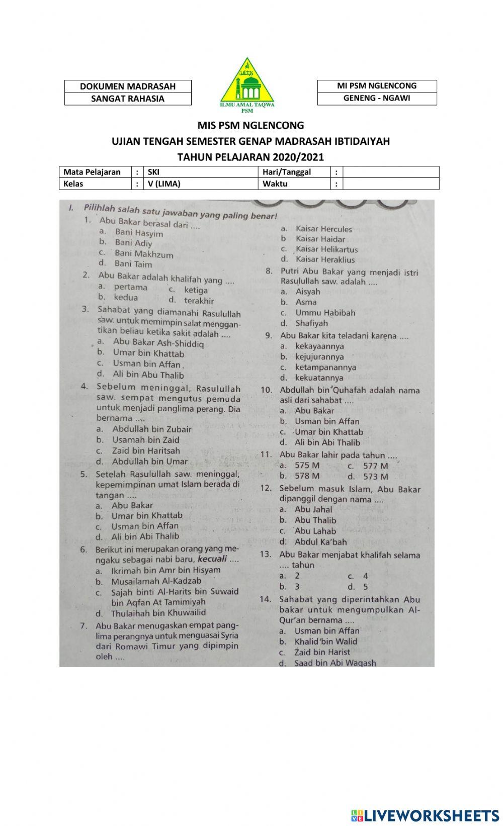 Ski 5 activity for 5 | Live Worksheets
