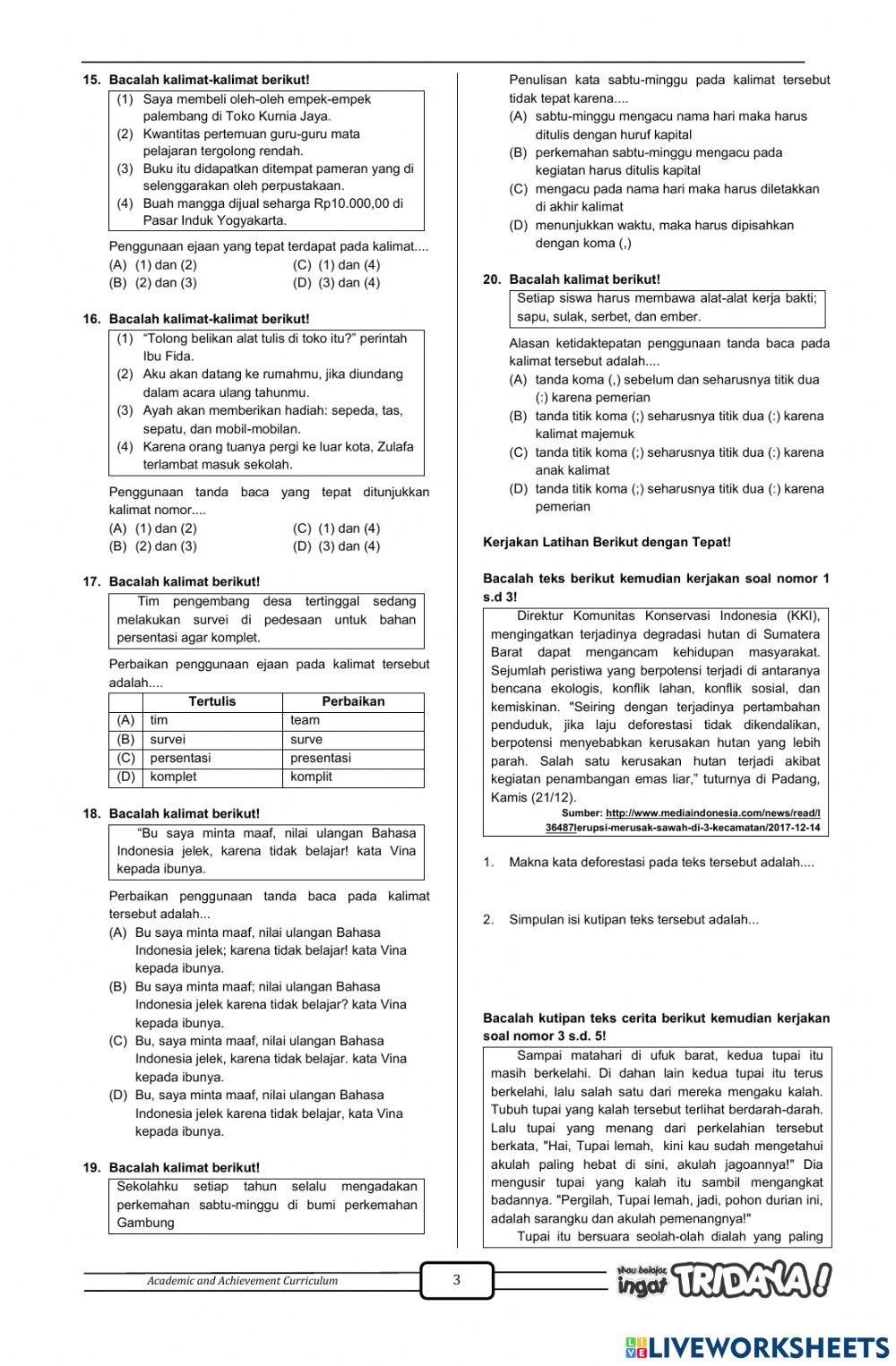 Tap US Ind 2 worksheet | Live Worksheets
