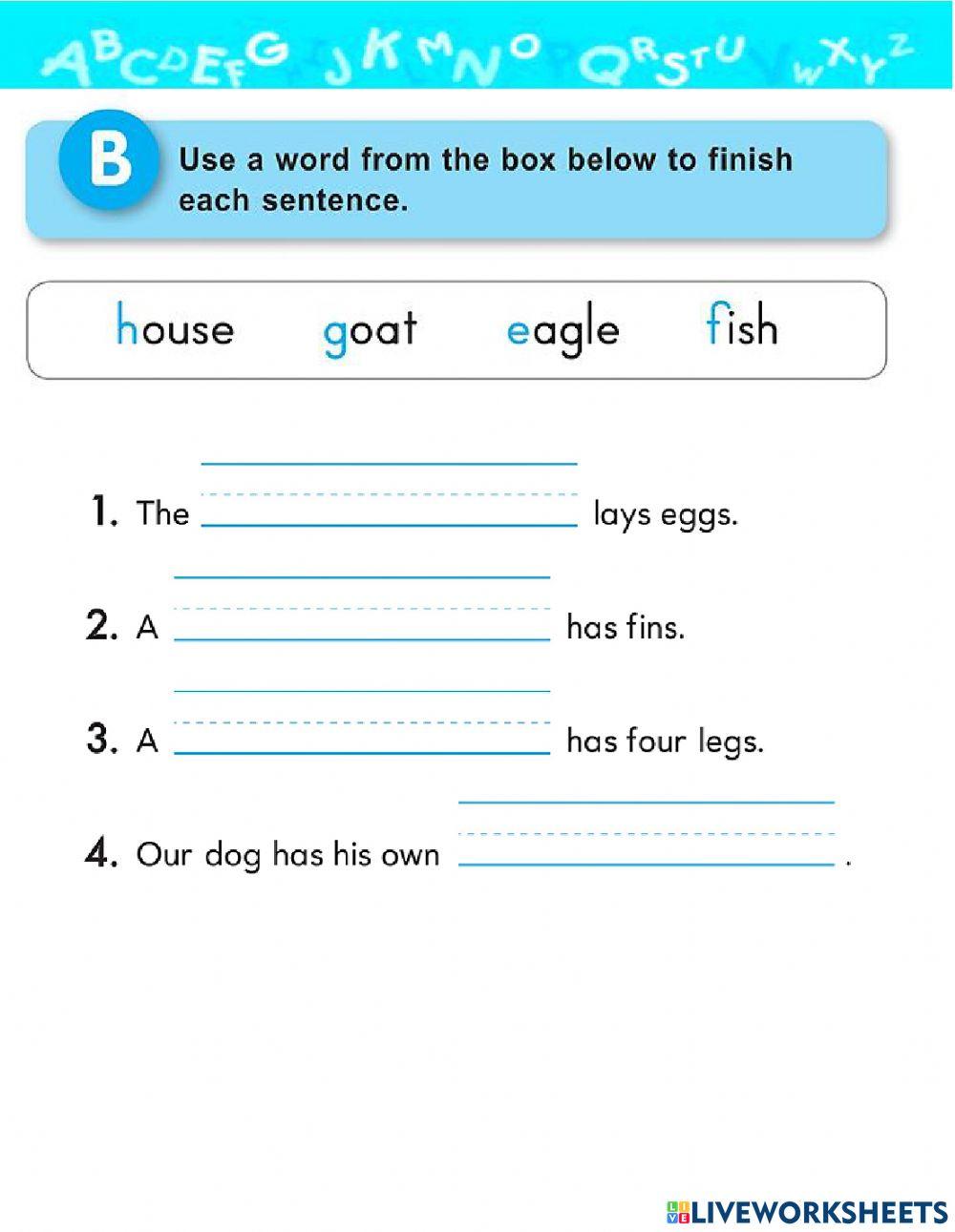 ABC order 2 interactive worksheet | Live Worksheets