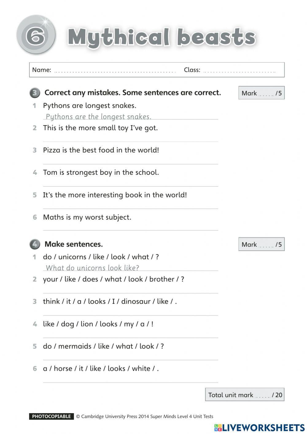 Bs unit 6 online exercise for | Live Worksheets