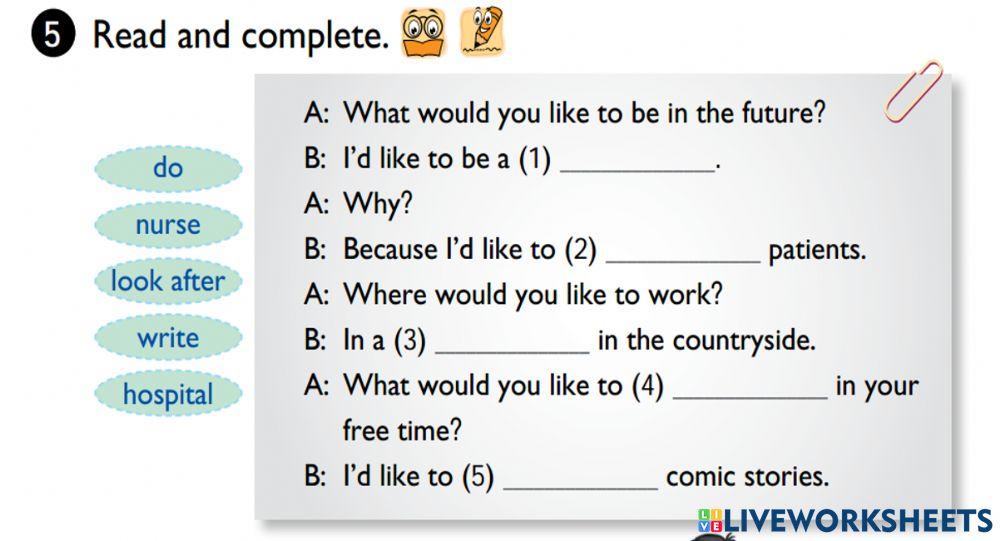 Unit 15: Lesson 2 task 5 worksheet | Live Worksheets