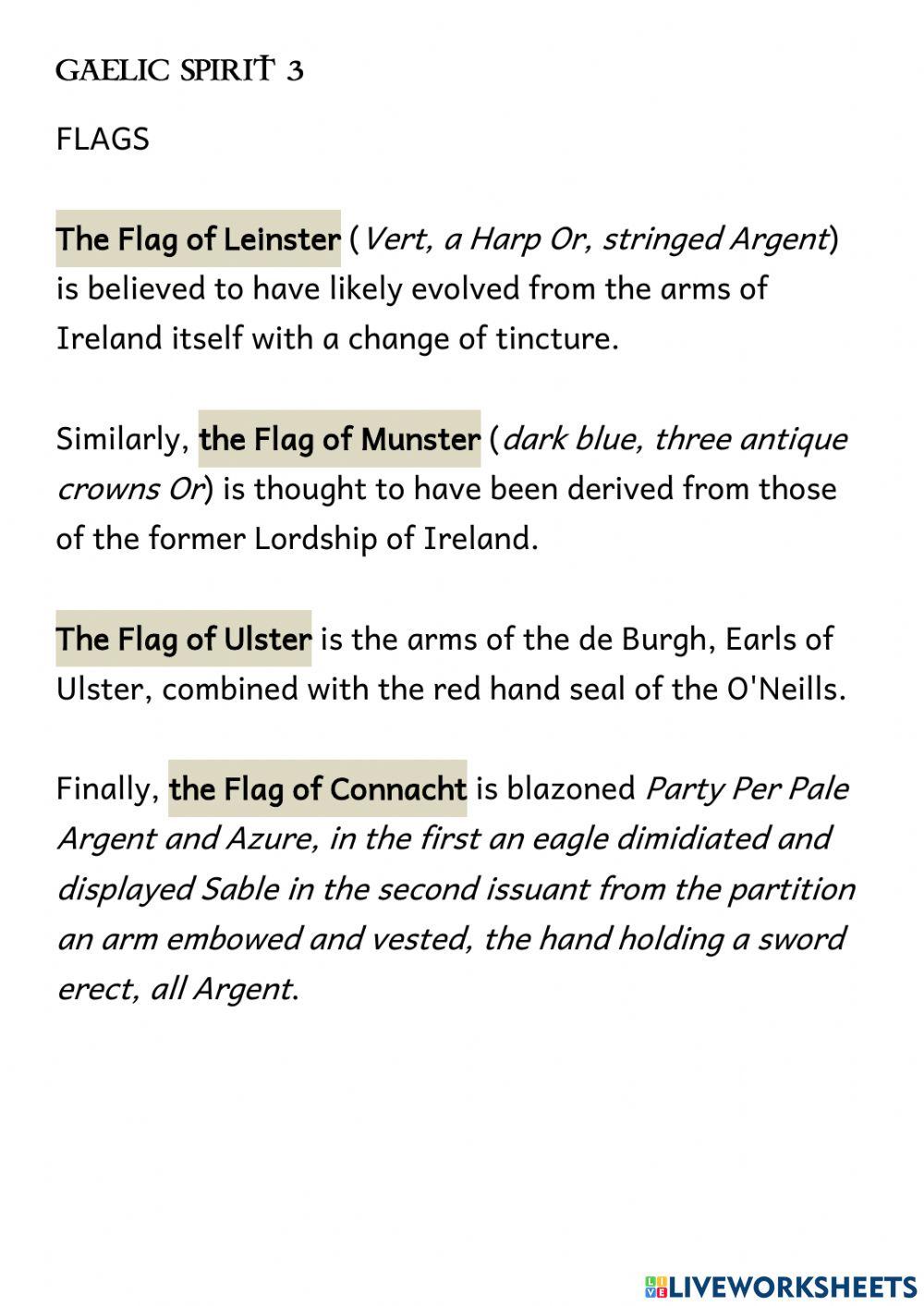 Gaelic spirit 3 worksheet | Live Worksheets