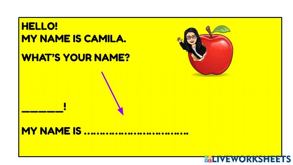 Name exercise for Junior 1 | Live Worksheets