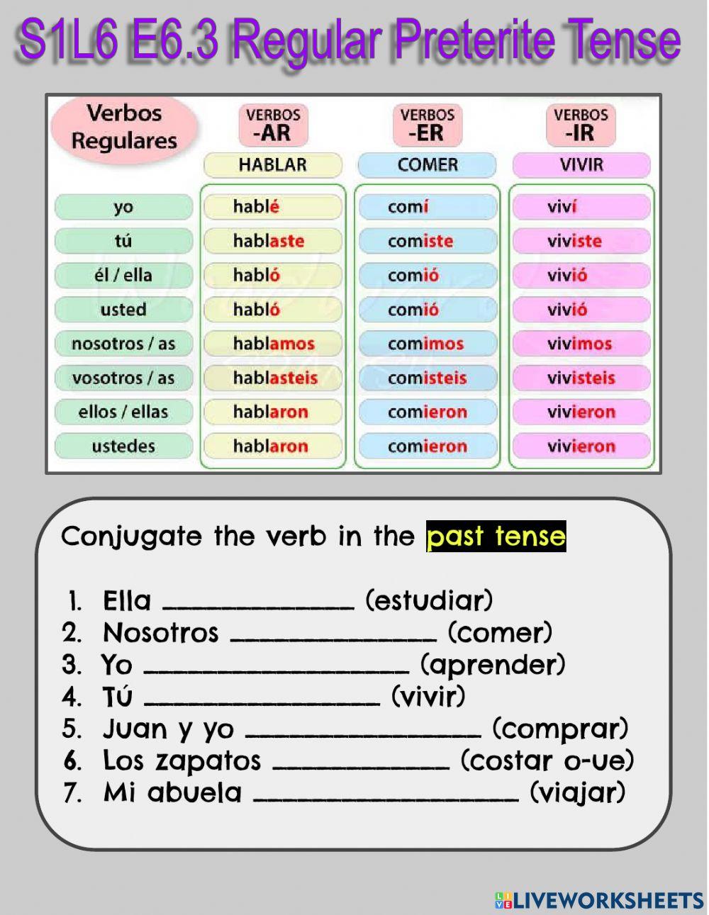 Leer Conjugation