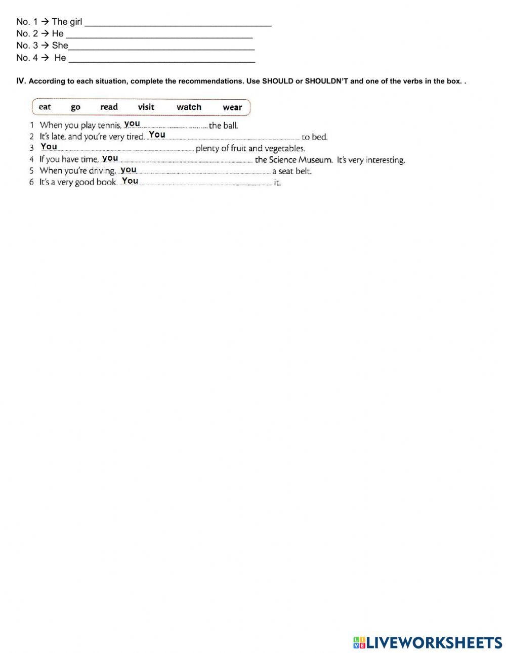 Modal verbs | Free Interactive Worksheets | 803406