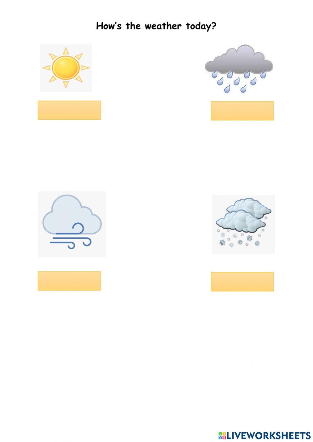 How's the weather today worksheet | Live Worksheets
