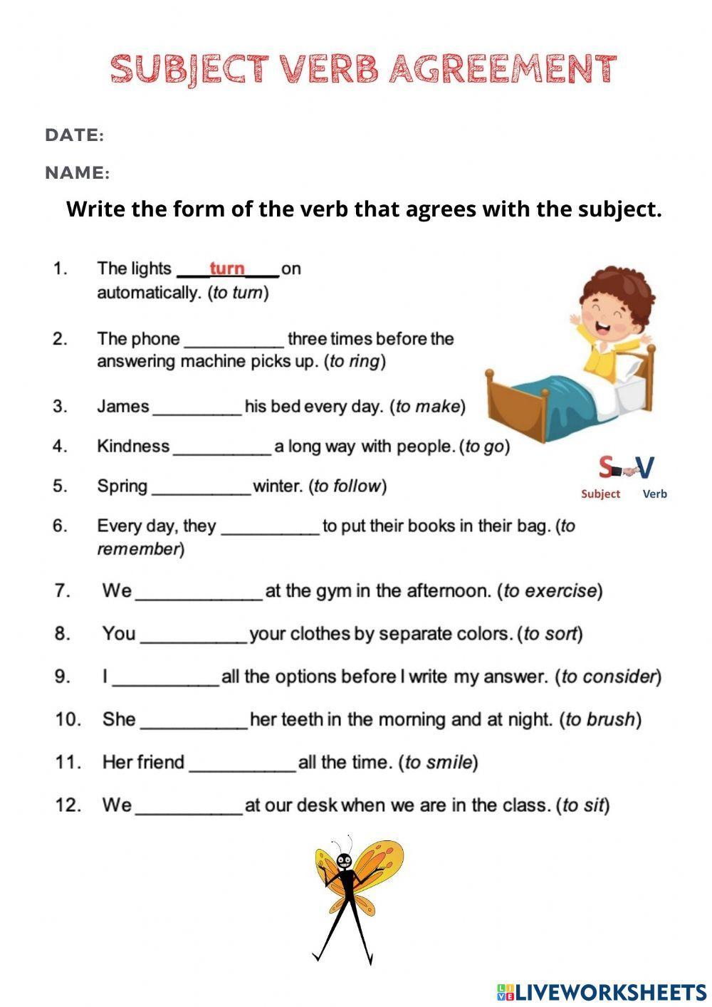L3 Subject Verb Agreement Worksheet Live Worksheets l3-subject-verb-agreement-worksheet-live-worksheets