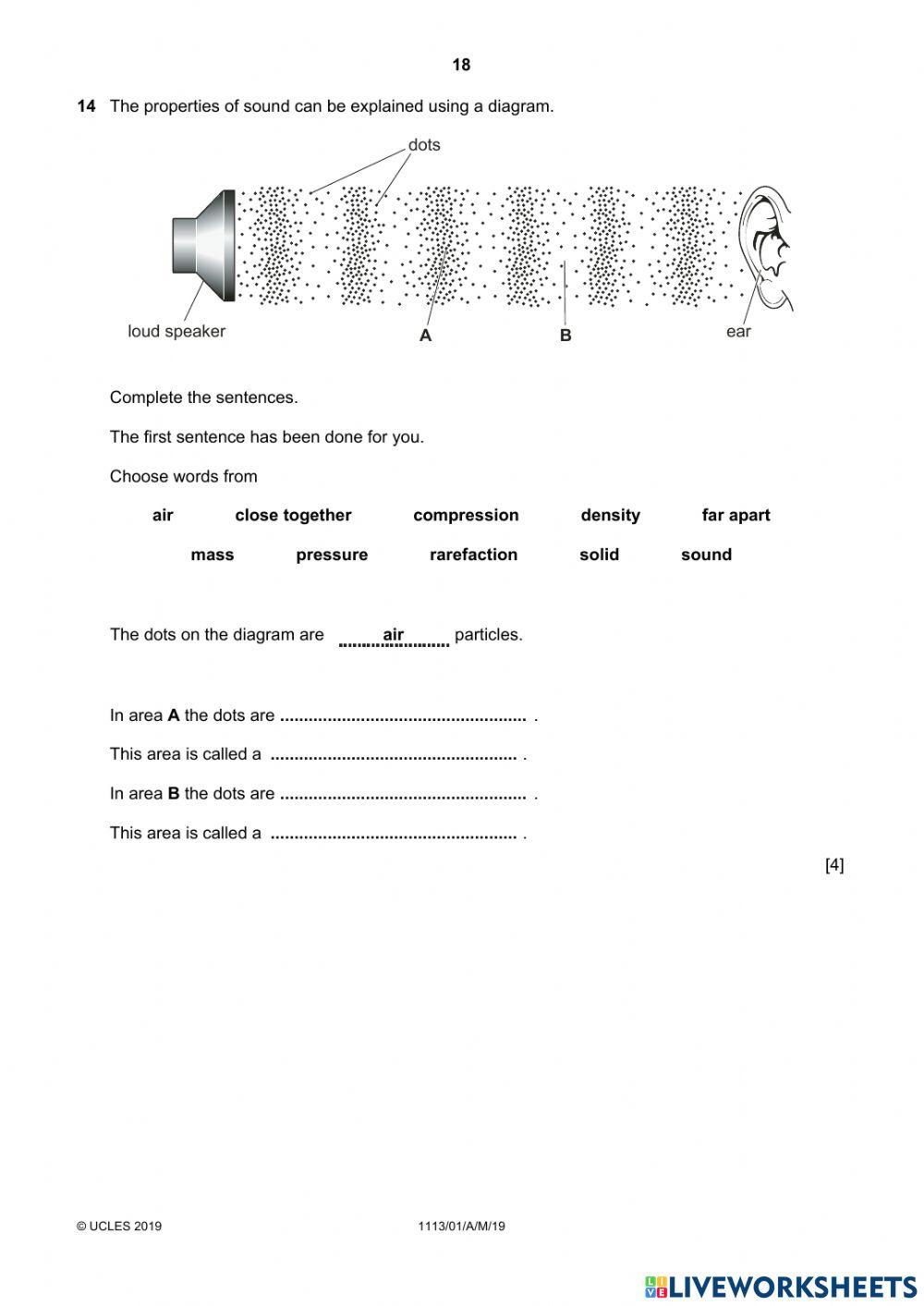Cambridge Science Checkpoint Past Paper 1 May 2019