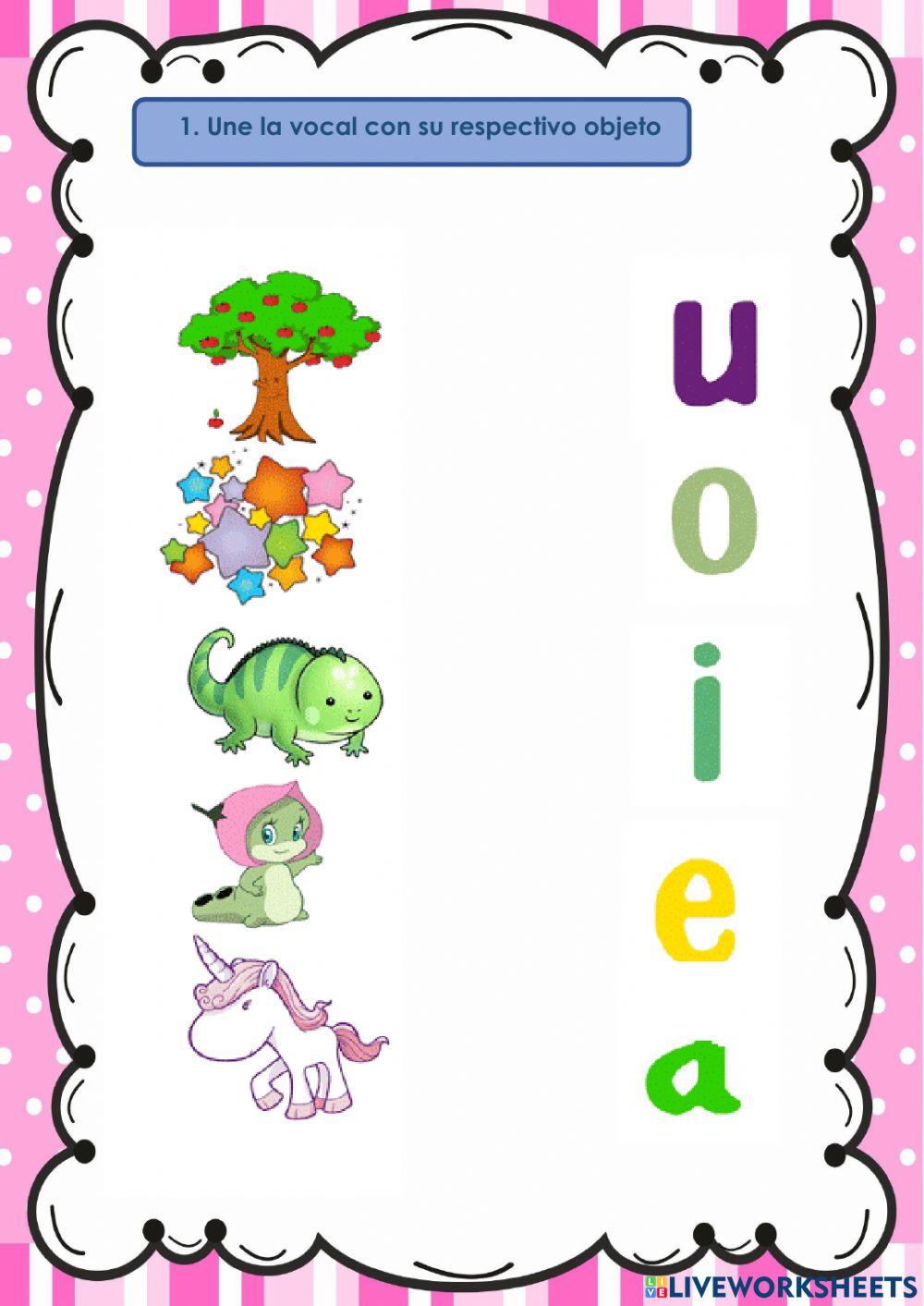 Las Vocales | Free Interactive Worksheets | 806836