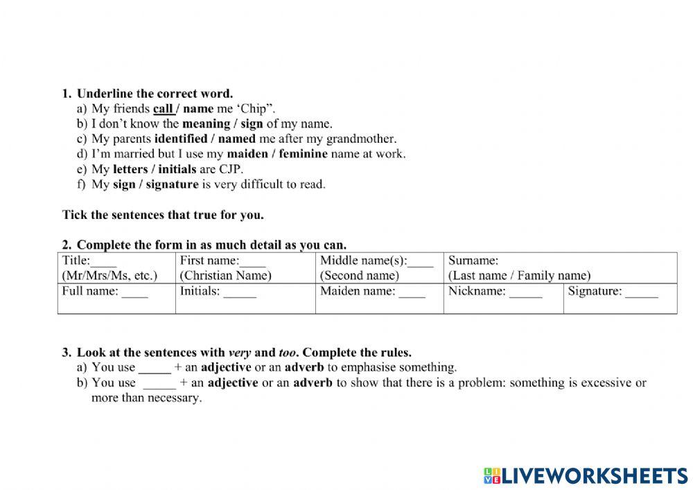 Grammar online exercise for Grade 5 | Live Worksheets