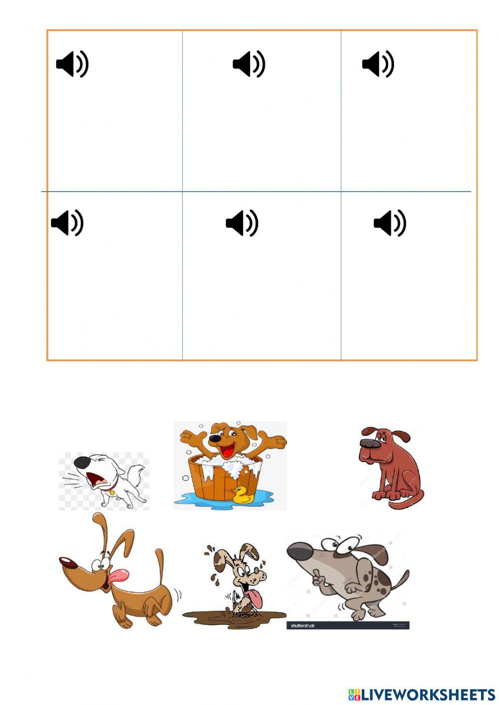 Listen and match interactive exercise for 1st | Live Worksheets