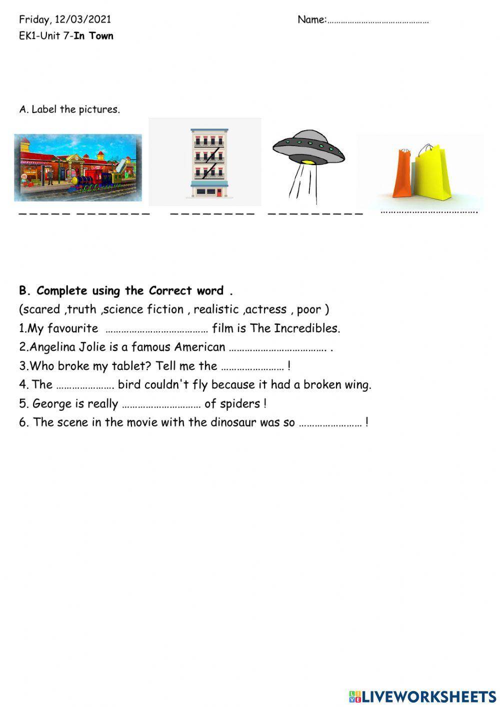 Ek1 worksheet | Live Worksheets