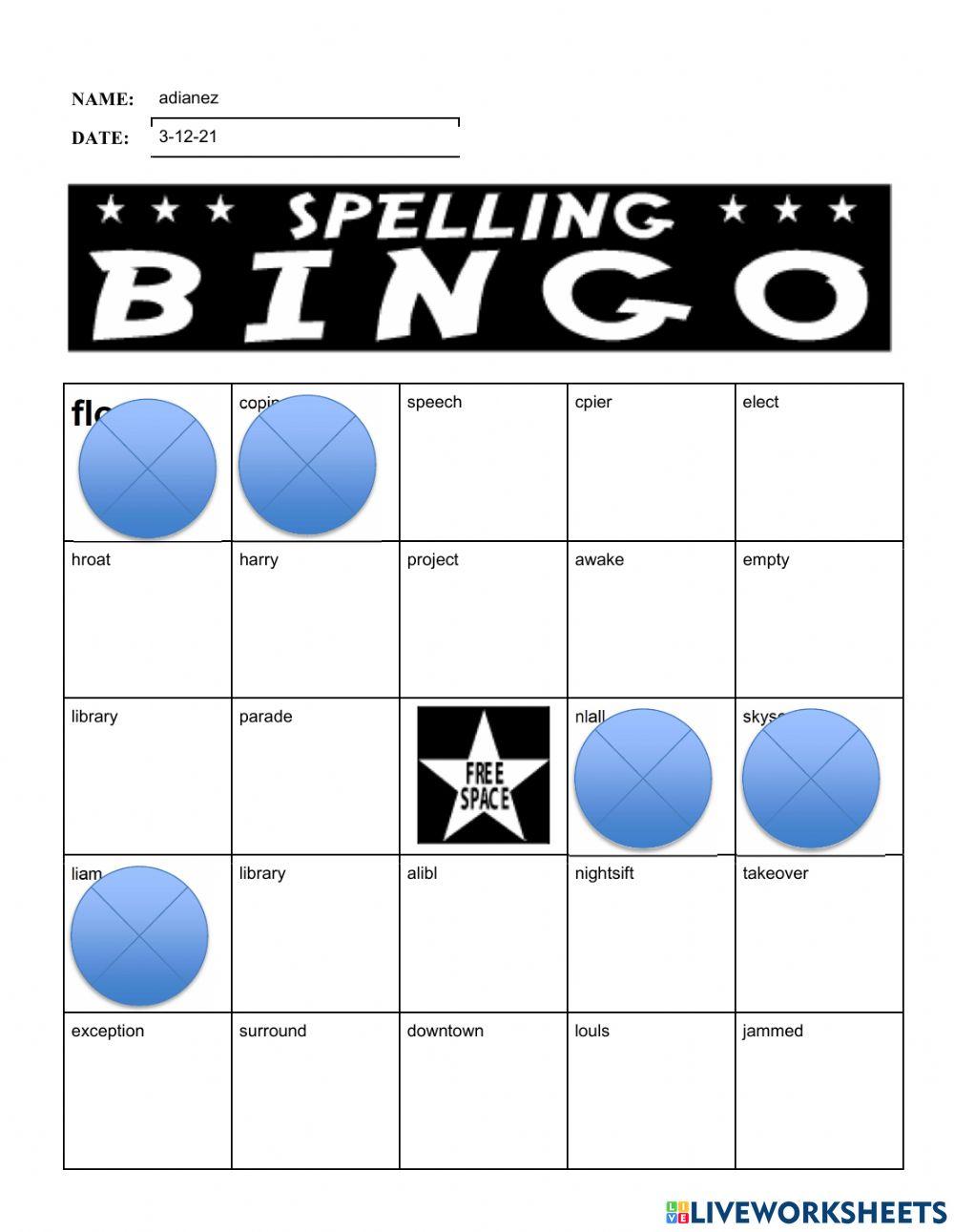 Bingo -27 - adianez worksheet | Live Worksheets