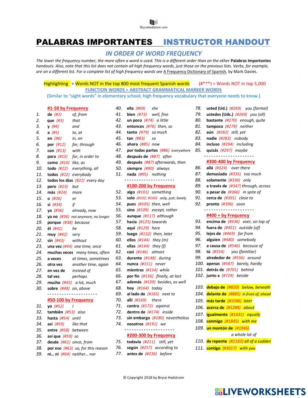 Vocabulary - FUNCTION Words 4868776 | Dana M Wicks | Live