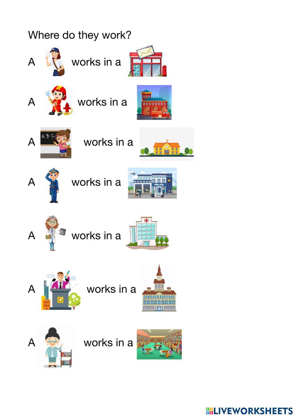 Jobs and workpl… | Free Interactive Worksheets | 810408