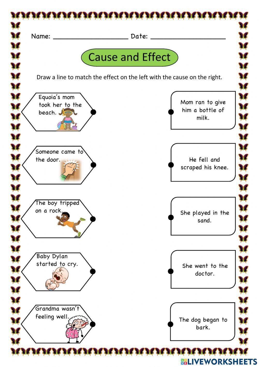 Cause And Effect Online Activity For 3 Live Worksheets cause-and-effect-online-activity-for-3-live-worksheets