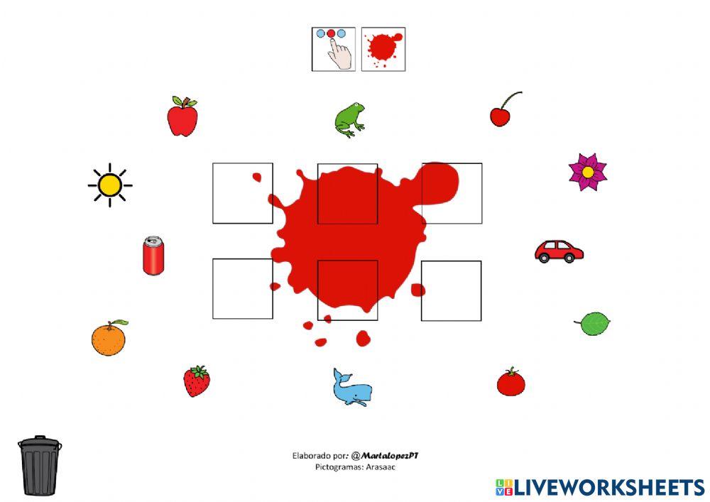 Color rojo online exercise | Live Worksheets