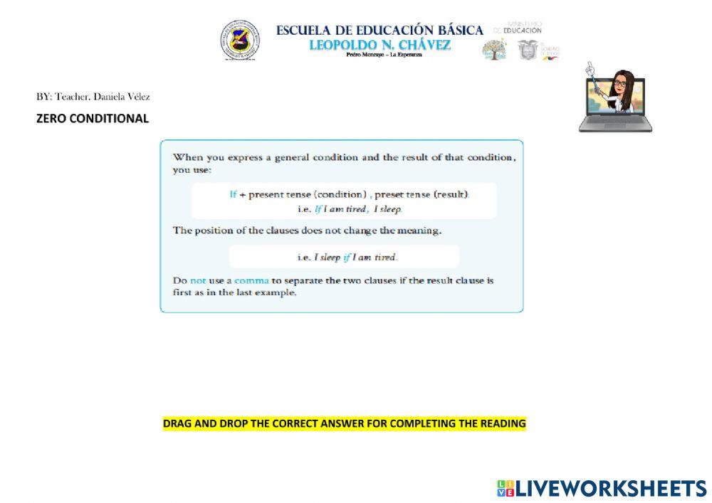 ZERO CONDITIONAL 10TH GRADE READING 6480616 | Danifer2585