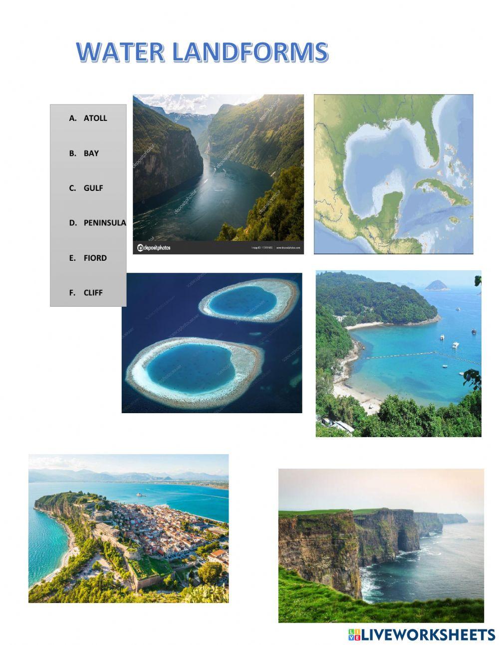 LANDFORMS online exercise for | Live Worksheets LANDFORMS online exercise for | Live Worksheets
