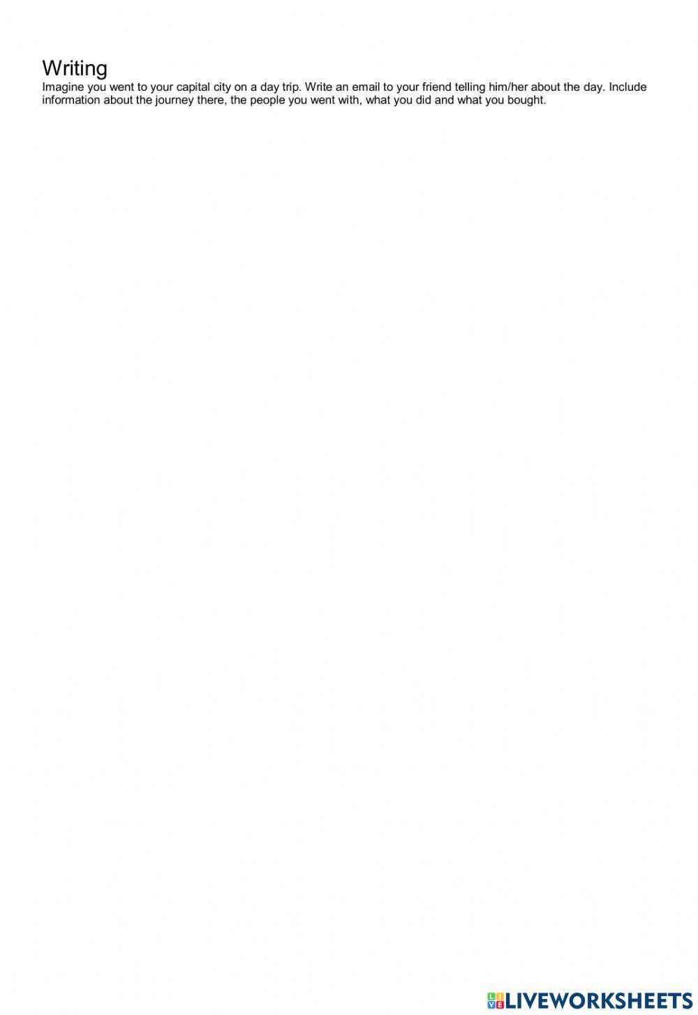 Reading comprehension and writing activities worksheet | Live Worksheets