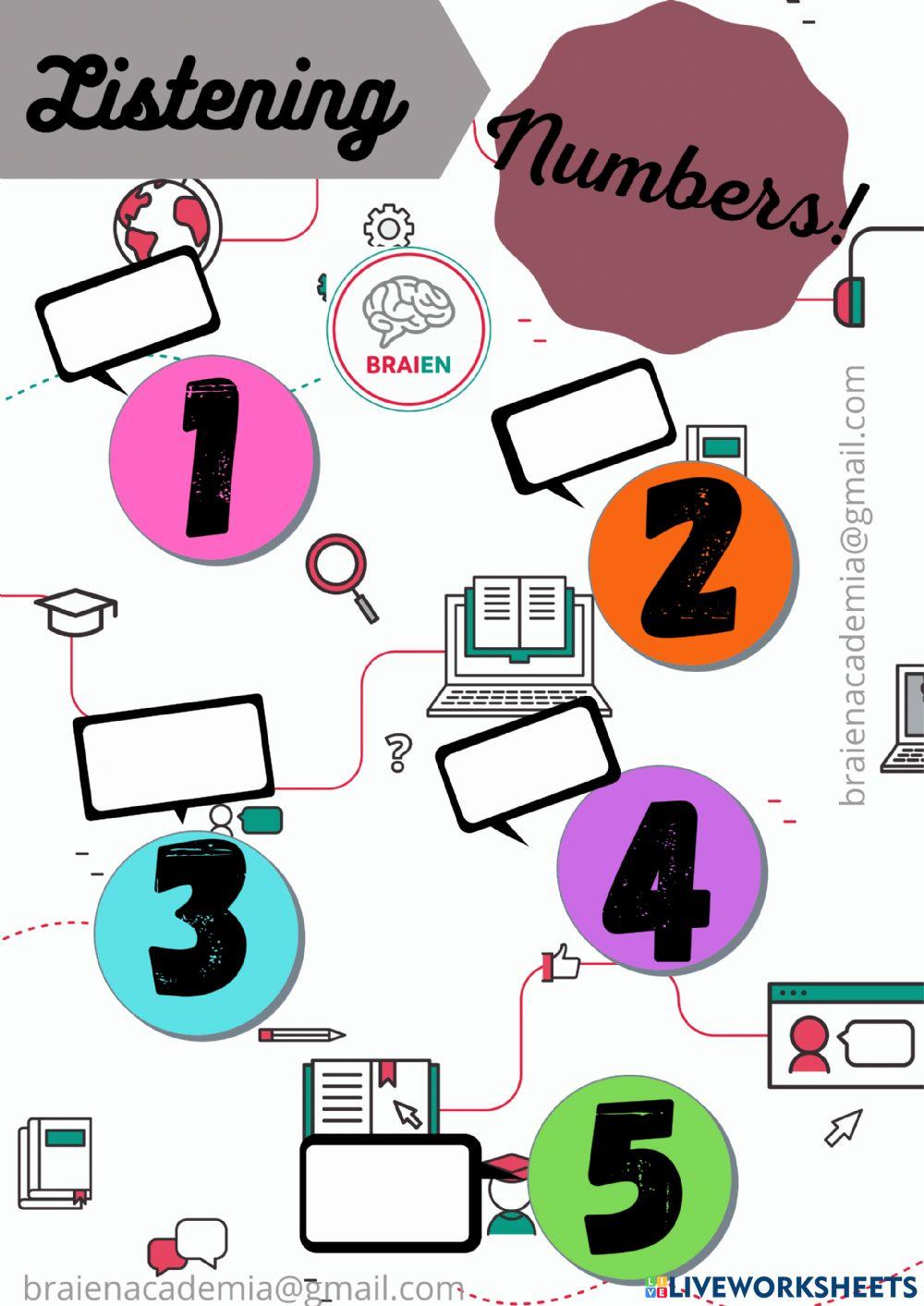 815376 | Numbers. Listening | Pilu2581 | LiveWorksheets