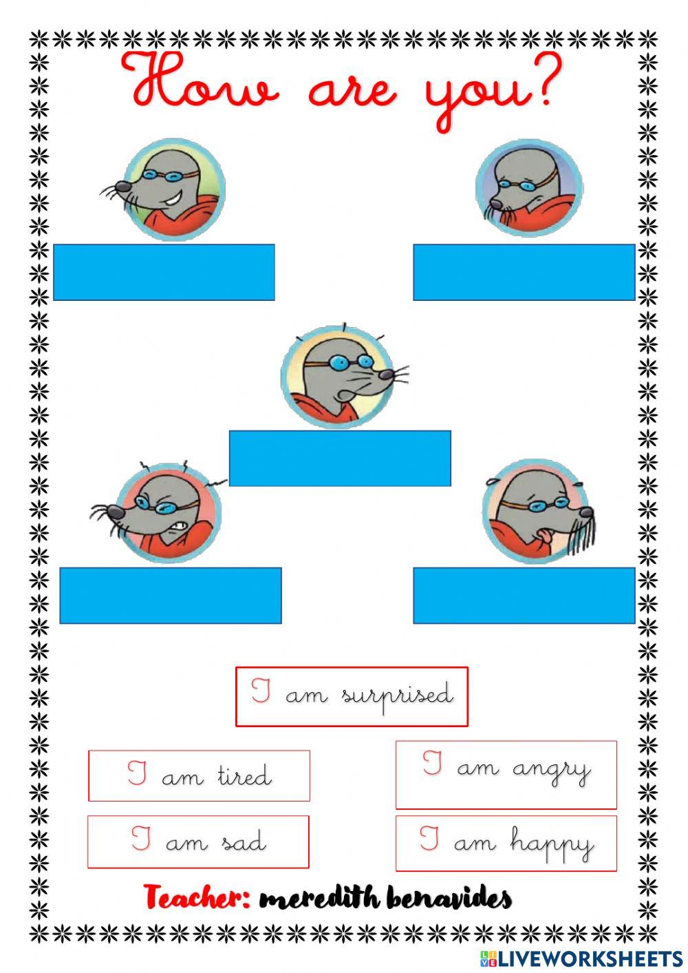 How are you? free worksheet | Live Worksheets