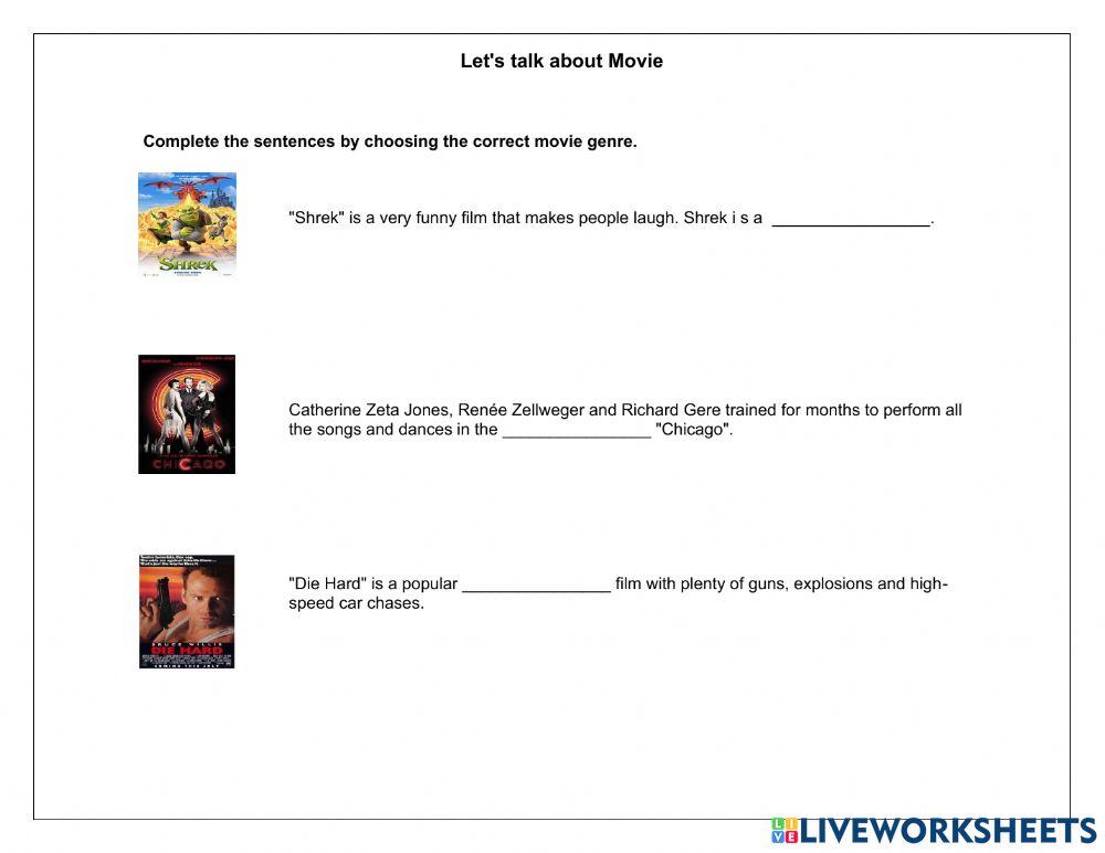 Movie 815797 | Christine05 | Live Worksheets