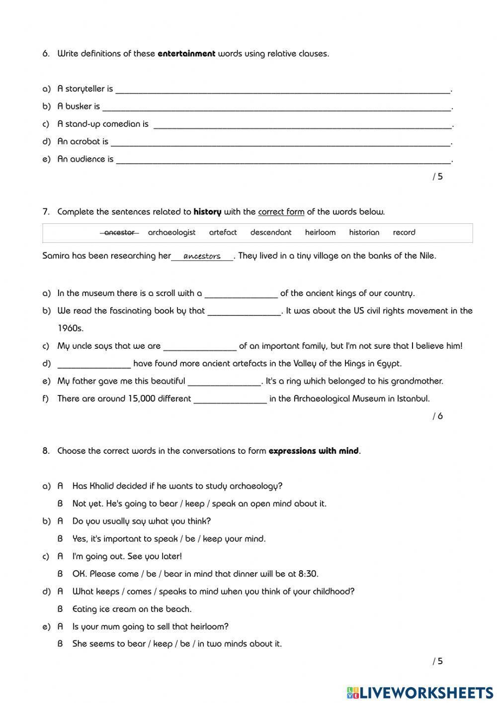 Scope 4 - exam … | Free Interactive Worksheets | 6481921