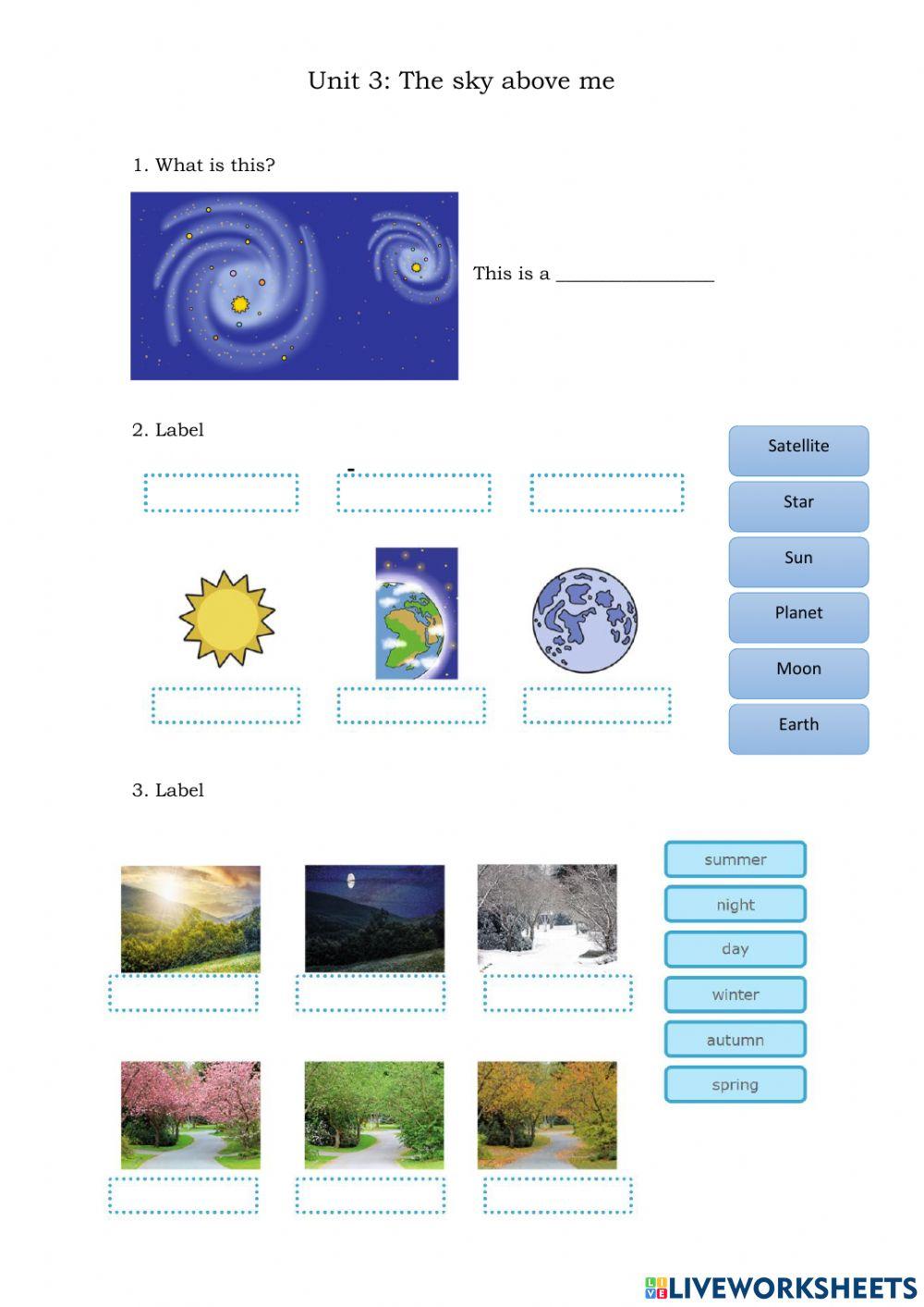 The Universe | Free Interactive Worksheets | 817232