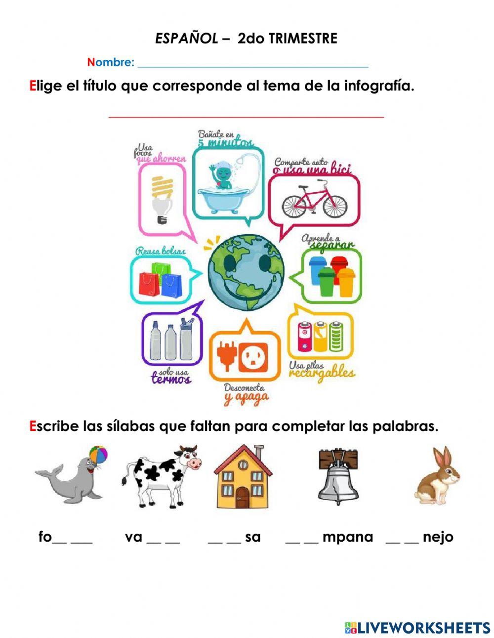 Español Bloque 2 worksheet | Live Worksheets