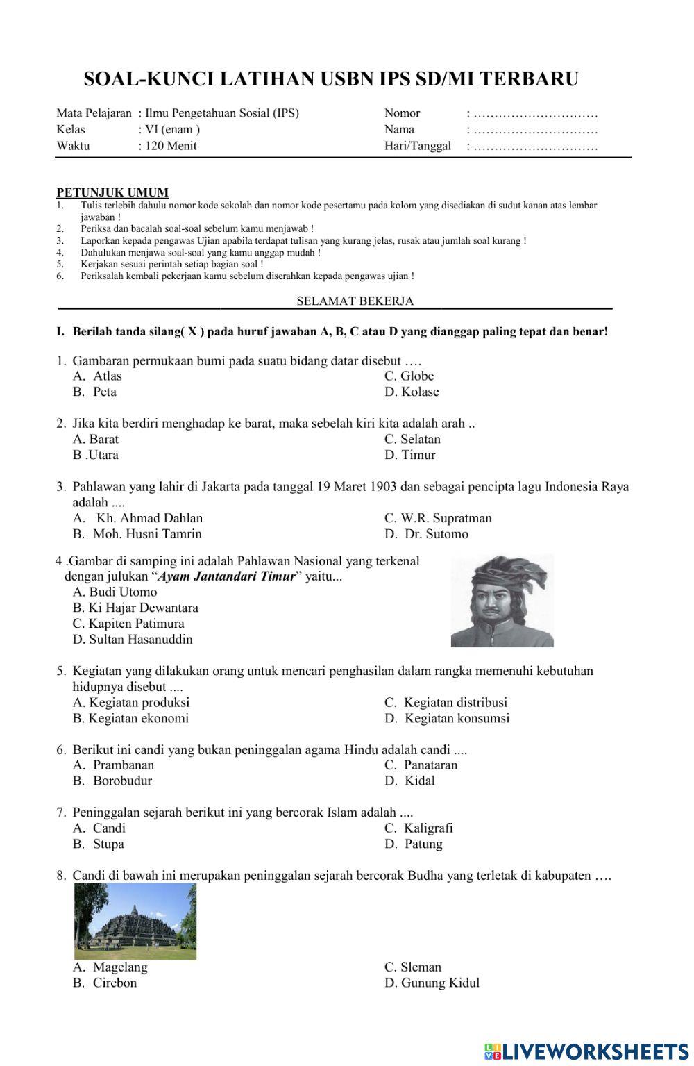 Soal latihan IPS worksheet | Live Worksheets