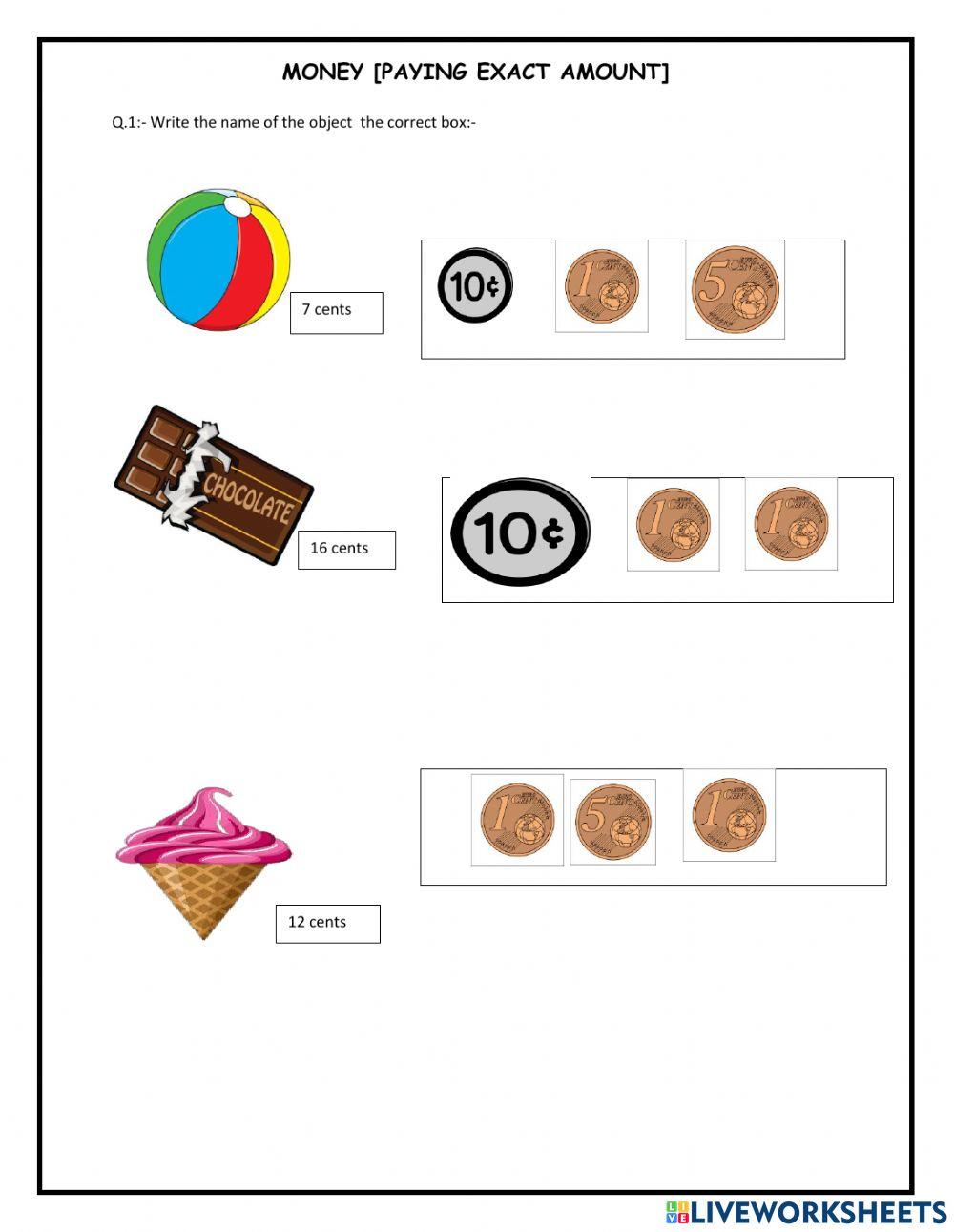 819303 | Money 3 | shiltu | LiveWorksheets