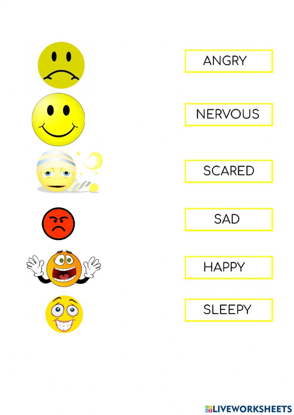 Feelings online exercise for 1st grade | Live Worksheets