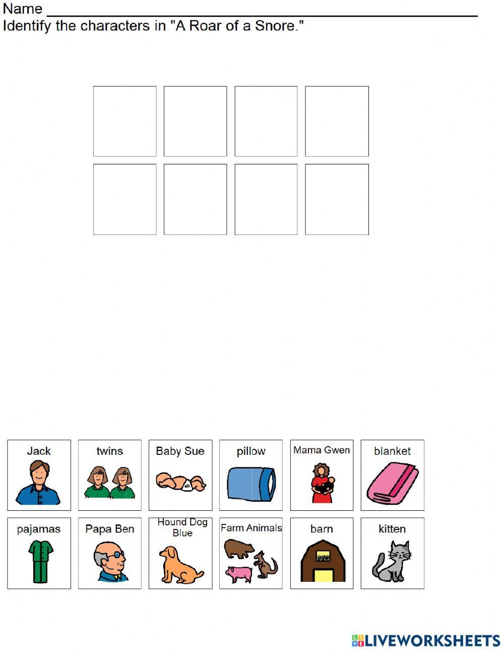 Roar of a Snore worksheet | Live Worksheets